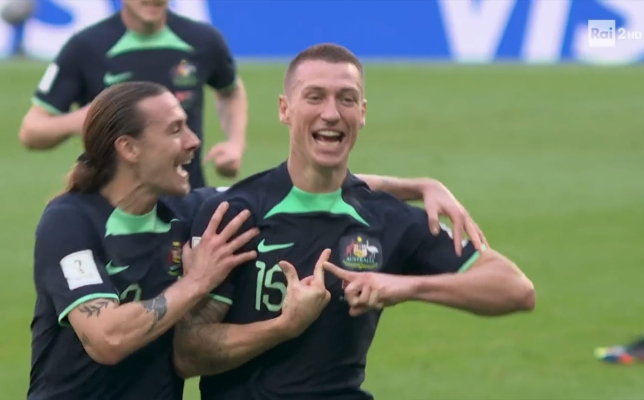 Australia, la dedica di Mitchell Duke al figlio dopo il gol contro la ...